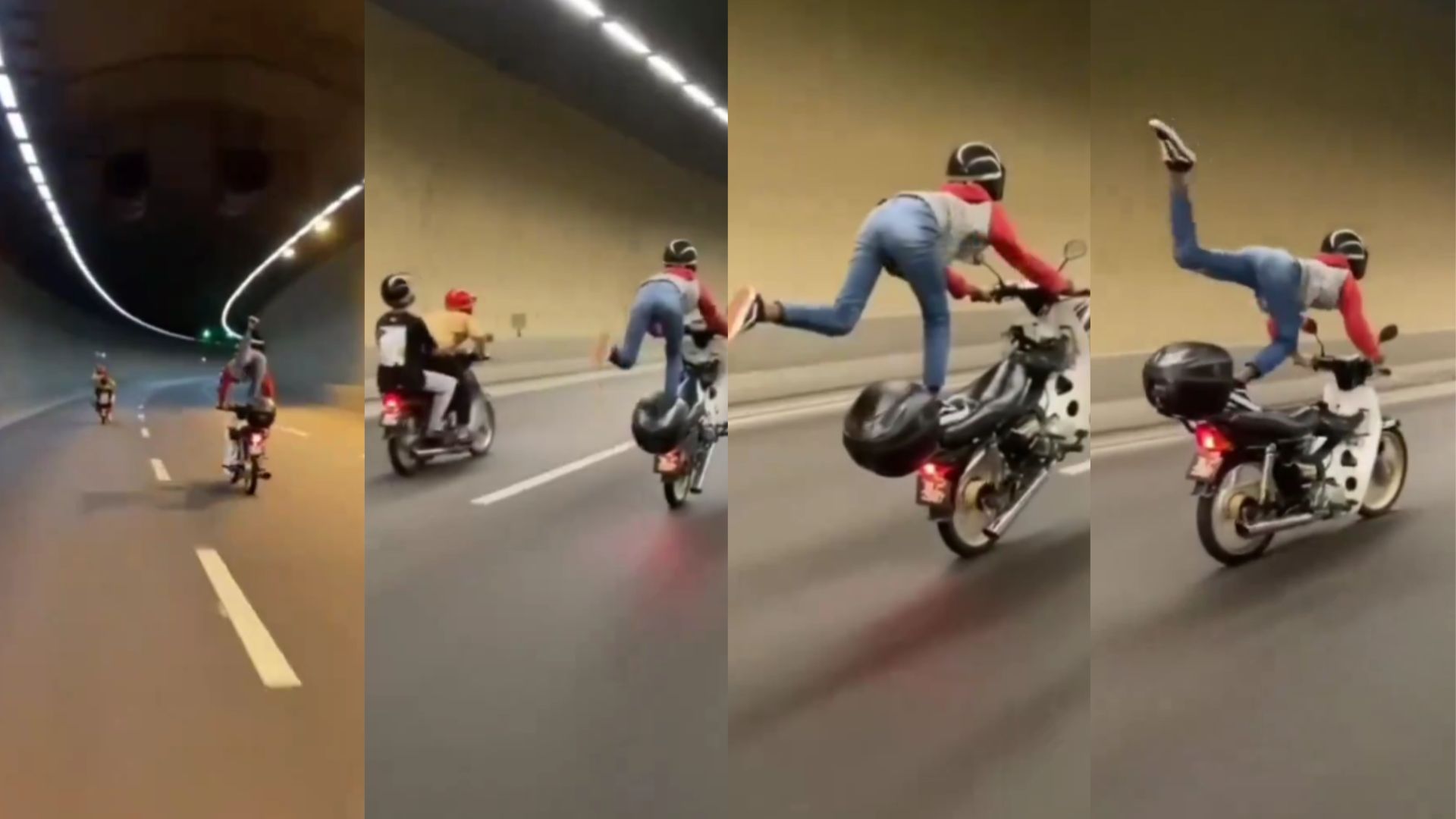 'Mat rempit' tak sayang nyawa, buat aksi berbahaya atas motor ...