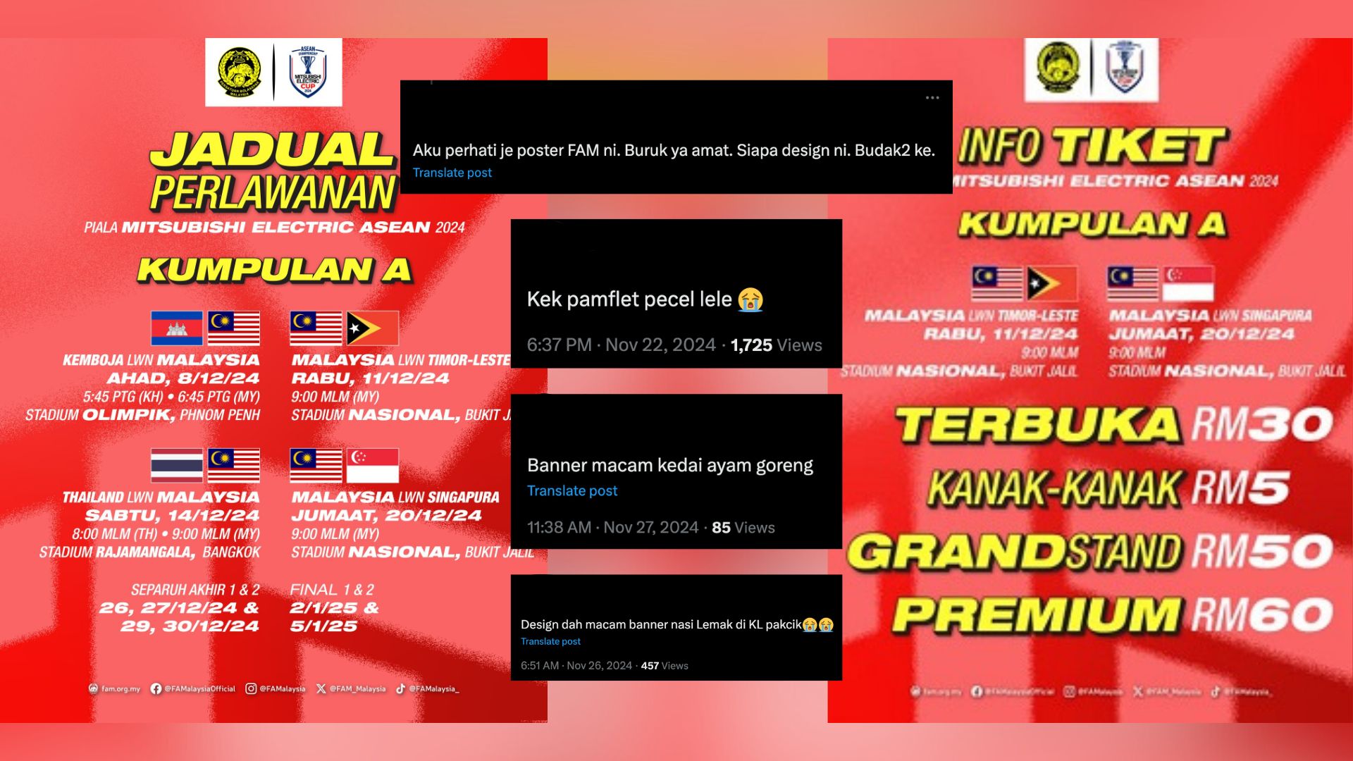 'Macam Pamflet Gerai Pecel Lele' - Poster FAM Dikecam Warganet ...